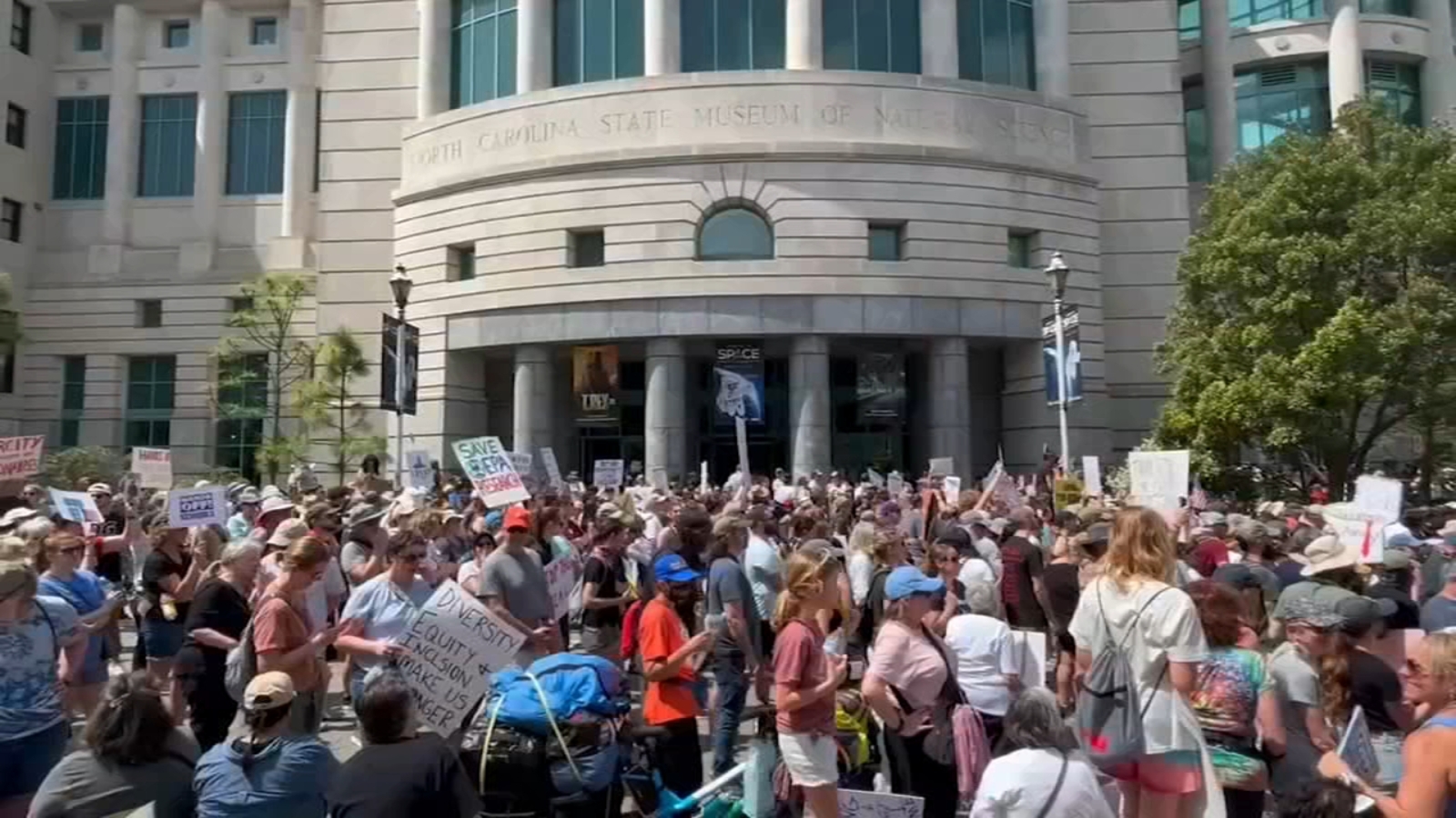 'Hands Off!' protests against Trump and Musk held in Raleigh and Durham ...