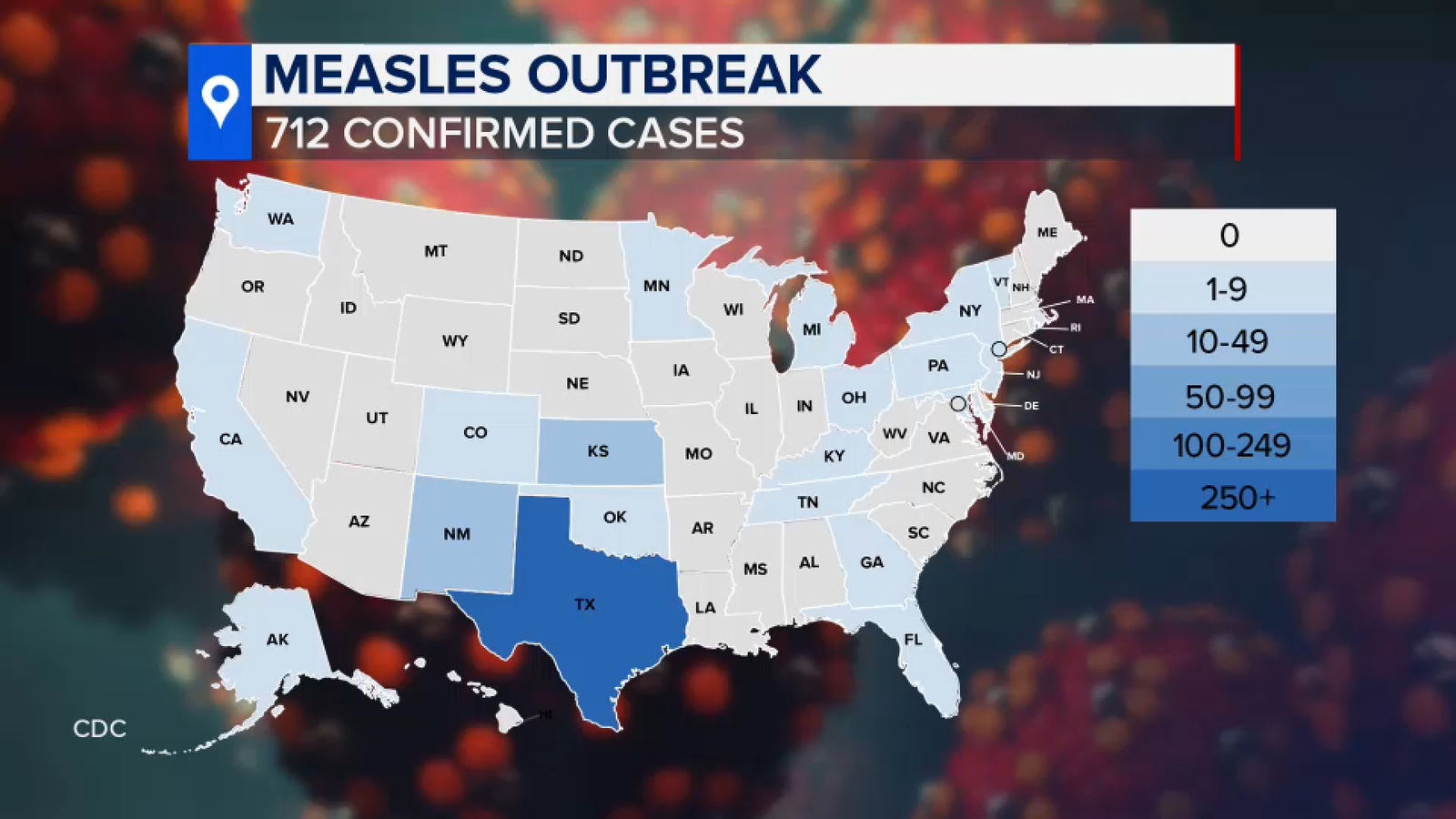 US reports highest number of measles cases since 2019, CDC data shows - ABC7 Los Angeles