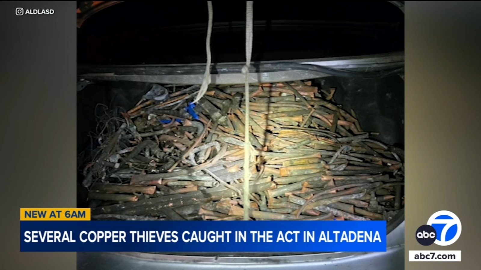 Copper thieves caught in the act in Altadena - ABC7 Los Angeles