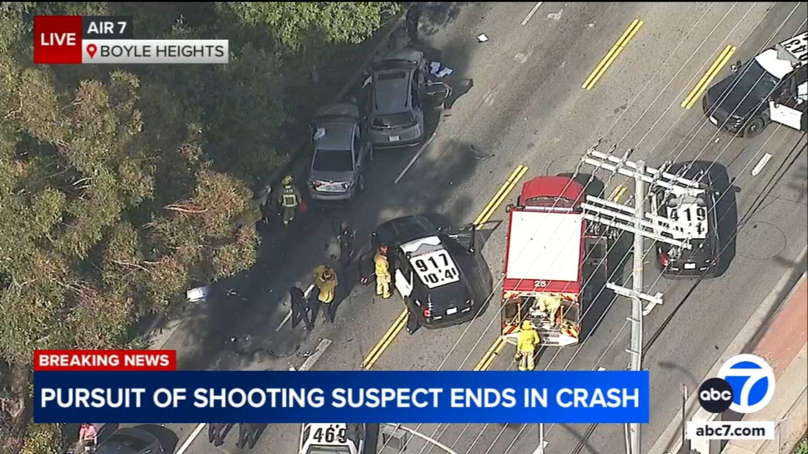 2 taken to hospital, suspect in custody after police chase ends with crash in Boyle Heights ...