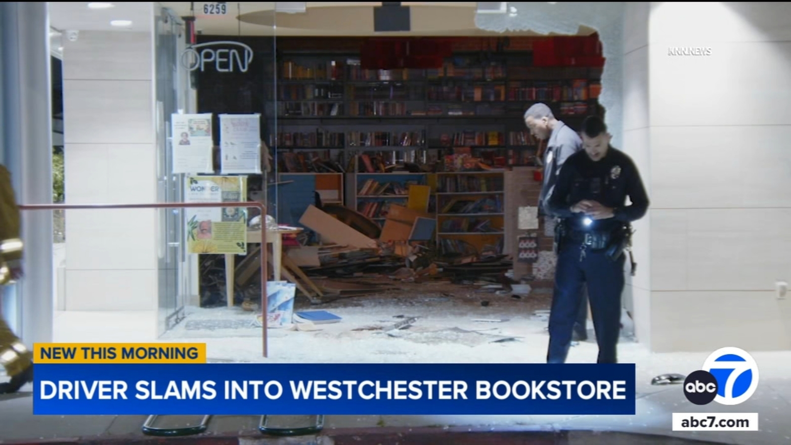 Driver slams into The Book Jewel store in Westchester, Los Angeles - ABC7 Los Angeles