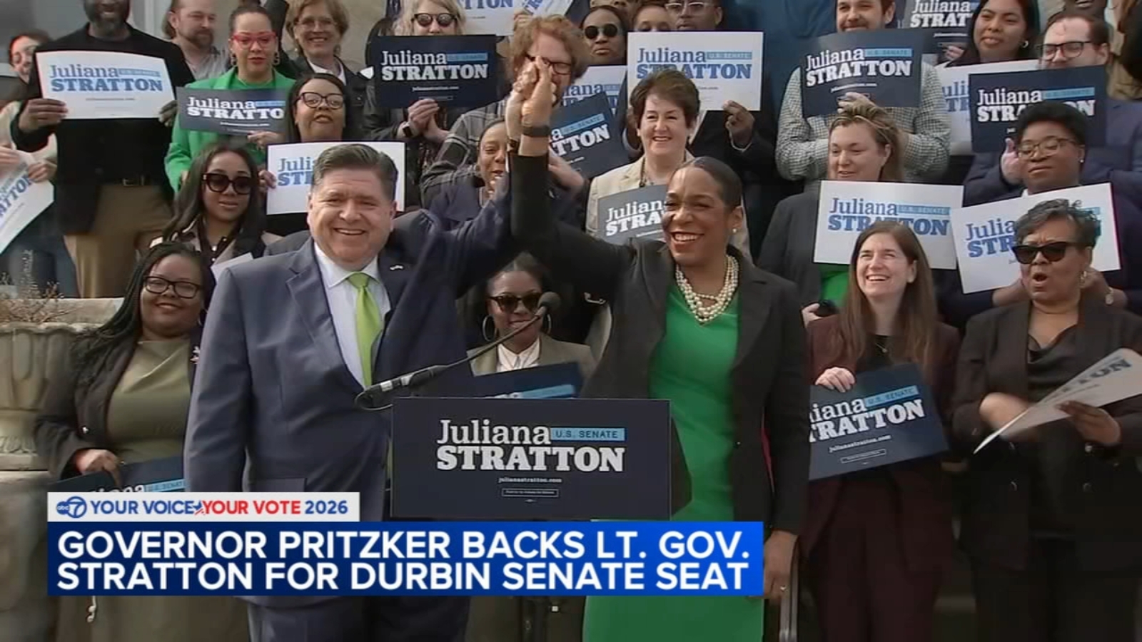 Illinois Governor JB Pritzker endorses Lieutenant Governor Juliana Stratton for U.S. Senate ...
