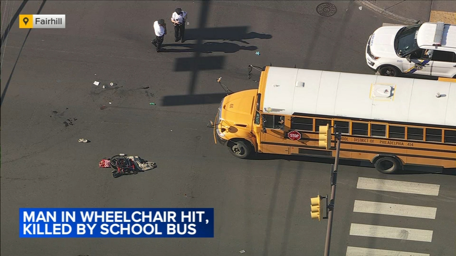 Person in wheelchair dies after being hit by Philadelphia school bus at ...