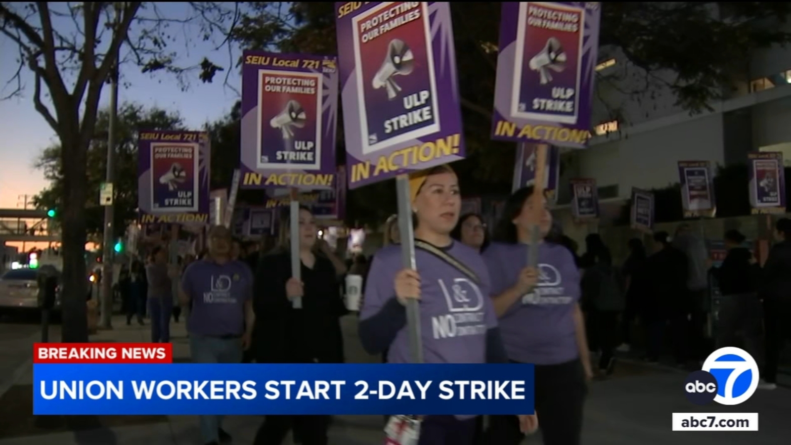 Thousands of Los Angeles County workers with SEIU 721 go on strike Monday over unfair labor ...