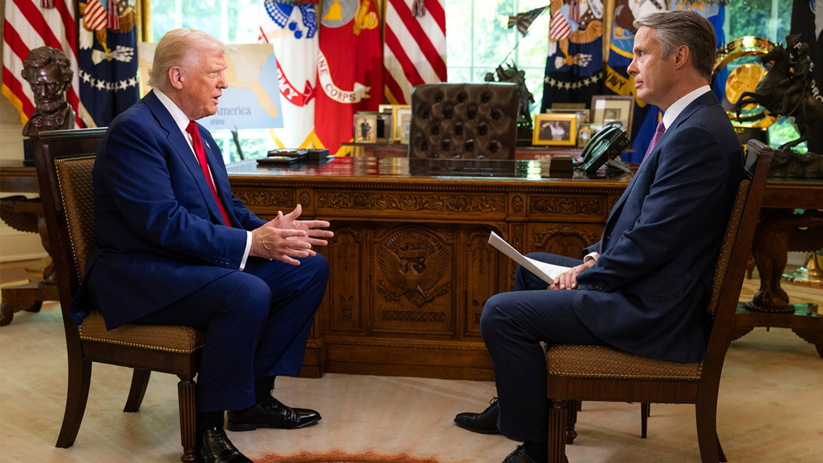 Donald Trump news: President discusses first 100 days of historic ...