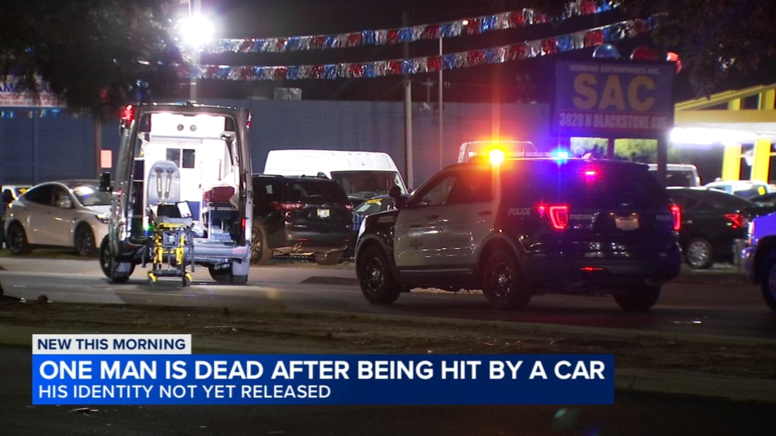 Man hit and killed by car in central Fresno, police say - ABC30 Fresno