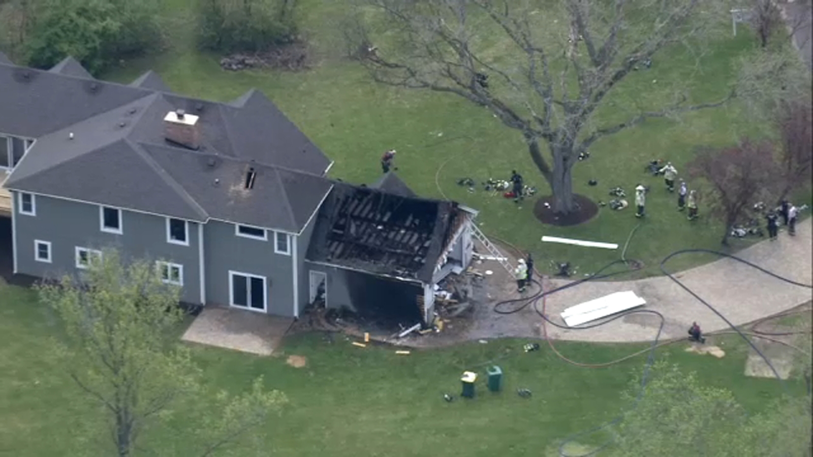 Wheaton house fire injures firefighter; Roosevelt Road between County ...