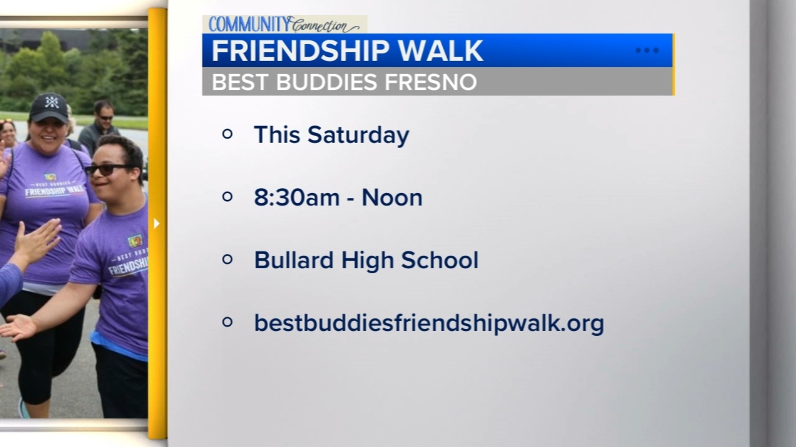 Community Connection: Best Buddies Friendship Walk - ABC30 Fresno