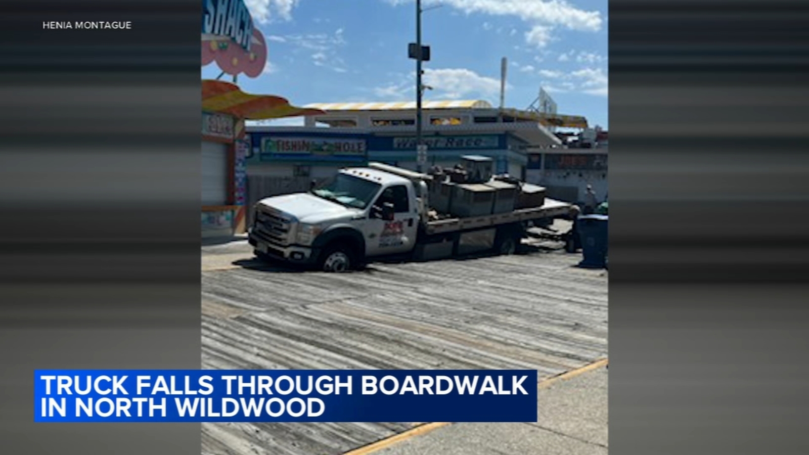 Truck falls through boardwalk in North Wildwood - 6abc Philadelphia