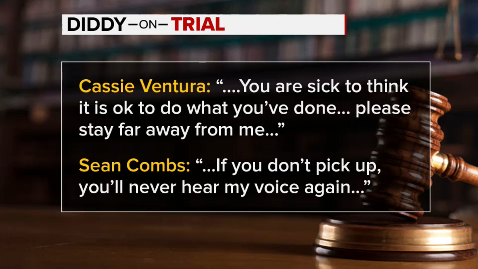 Jurors shown photos of Cassie's swollen lip as she testified about ...