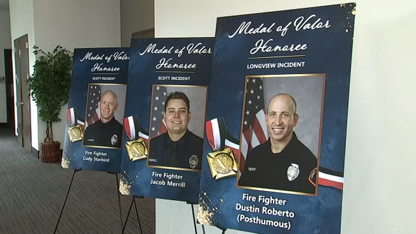Los Angeles County Fire Department presents Medal of Valor to 3 ...