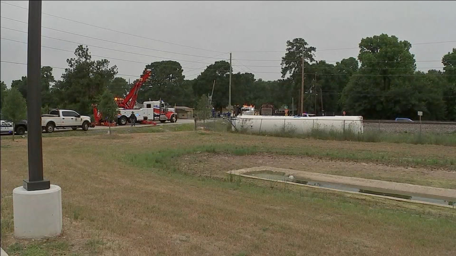 Train hits semi-tanker on Hildebrandt Road near several Klein ISD ...
