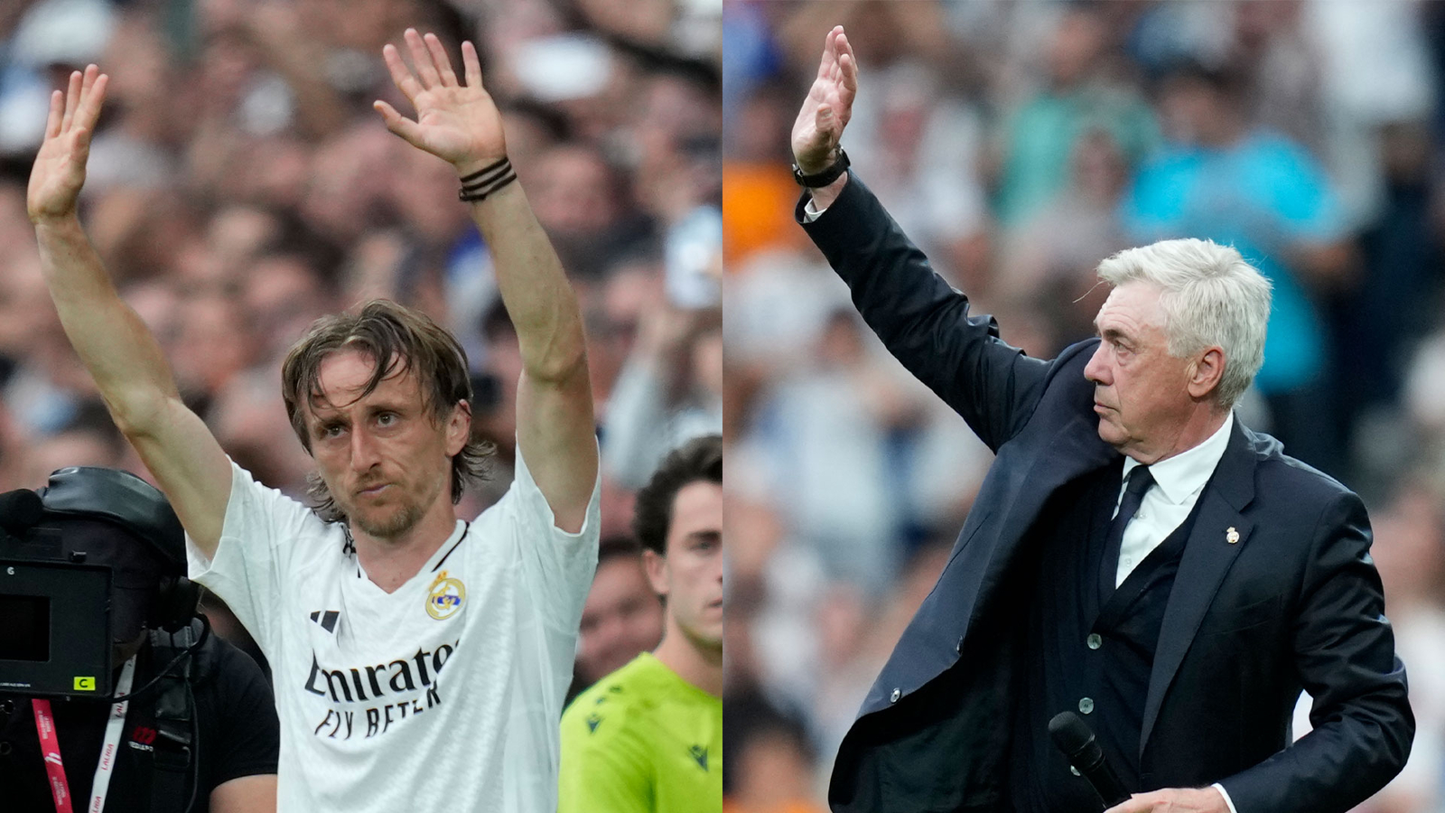 Aficionados del Real Madrid despiden con emoción a Ancelotti y Modric en el Bernabéu - ABC7 Los ...