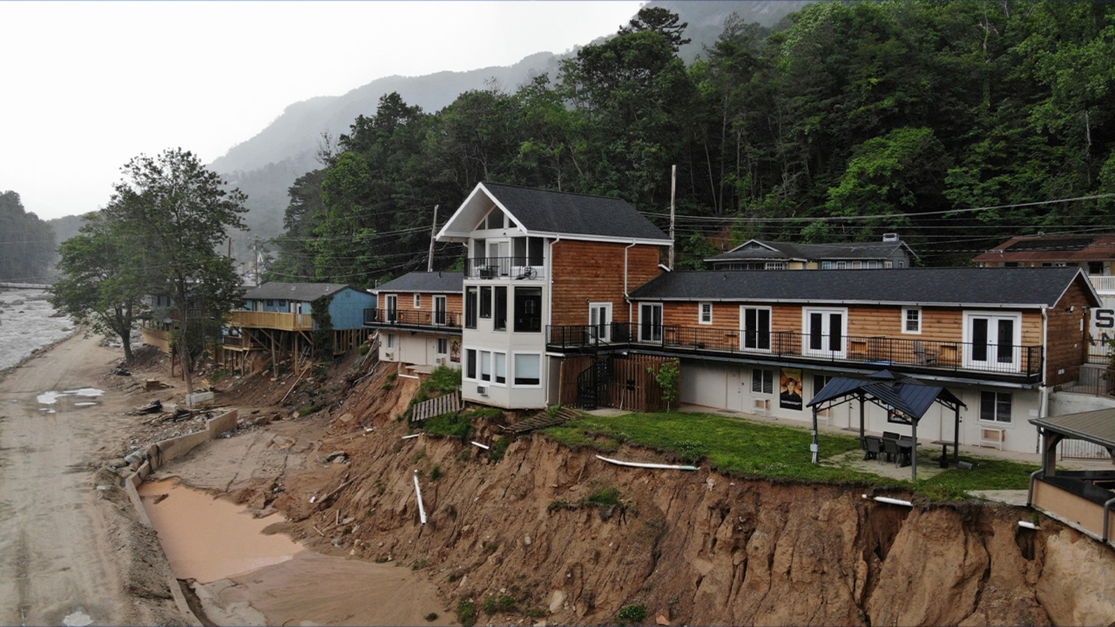 Scars from Hurricane Helene healing slowly in Chimney Rock Village in ...