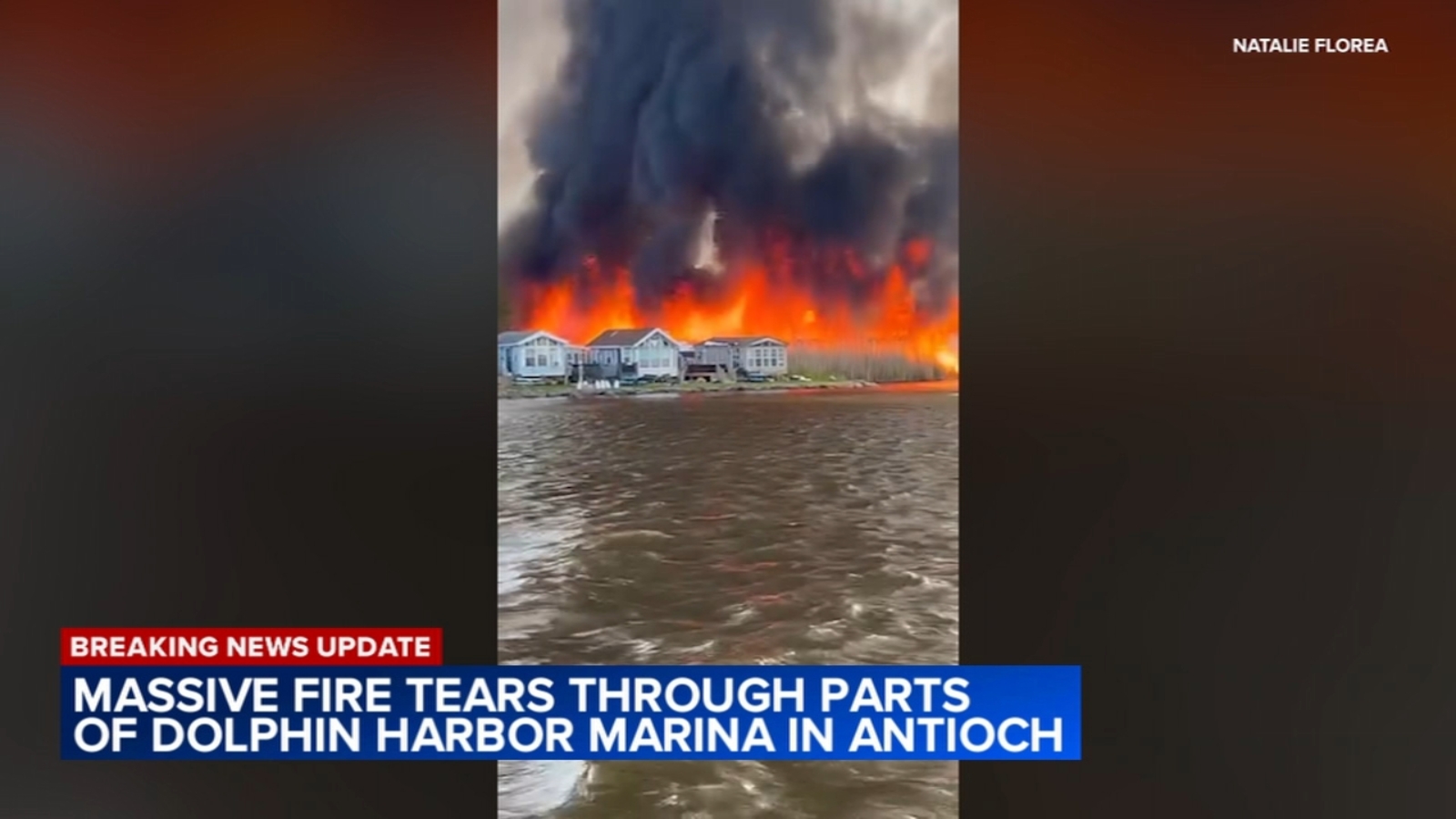 Antioch fire today: Massive fire erupts at Dolphin Harbor Marina in ...