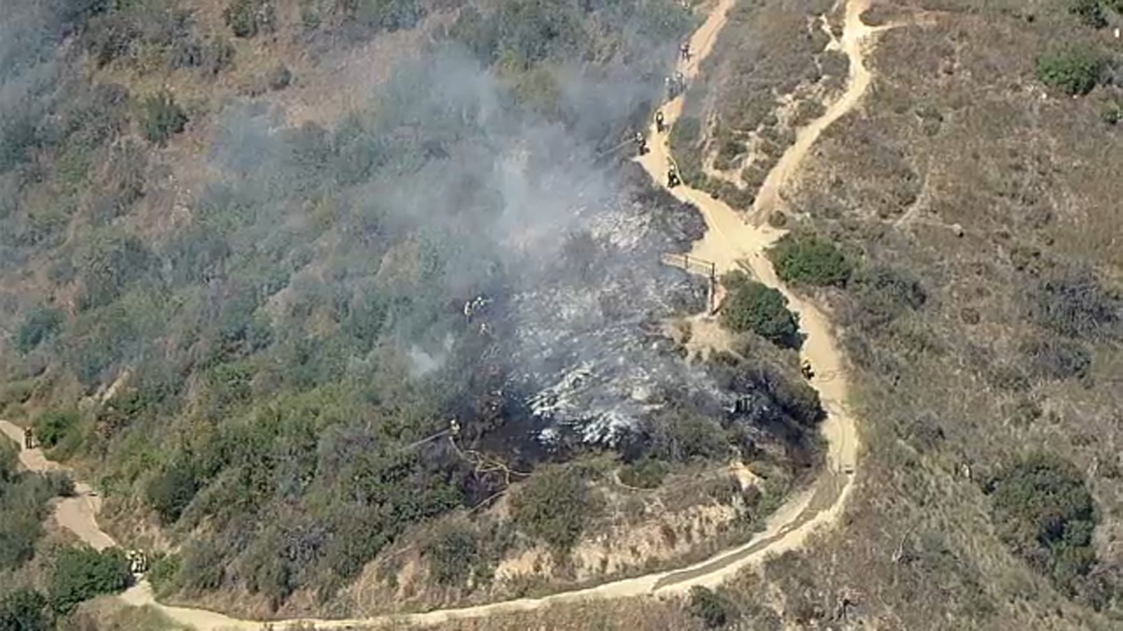 Brand Fire updates: Firefighter hurt as crews battle small brush fire ...