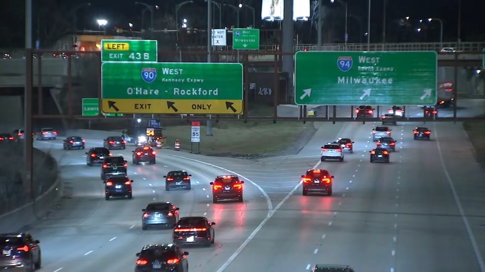 Chicago traffic: Express lane access on Kennedy expressway to O'Hare ...
