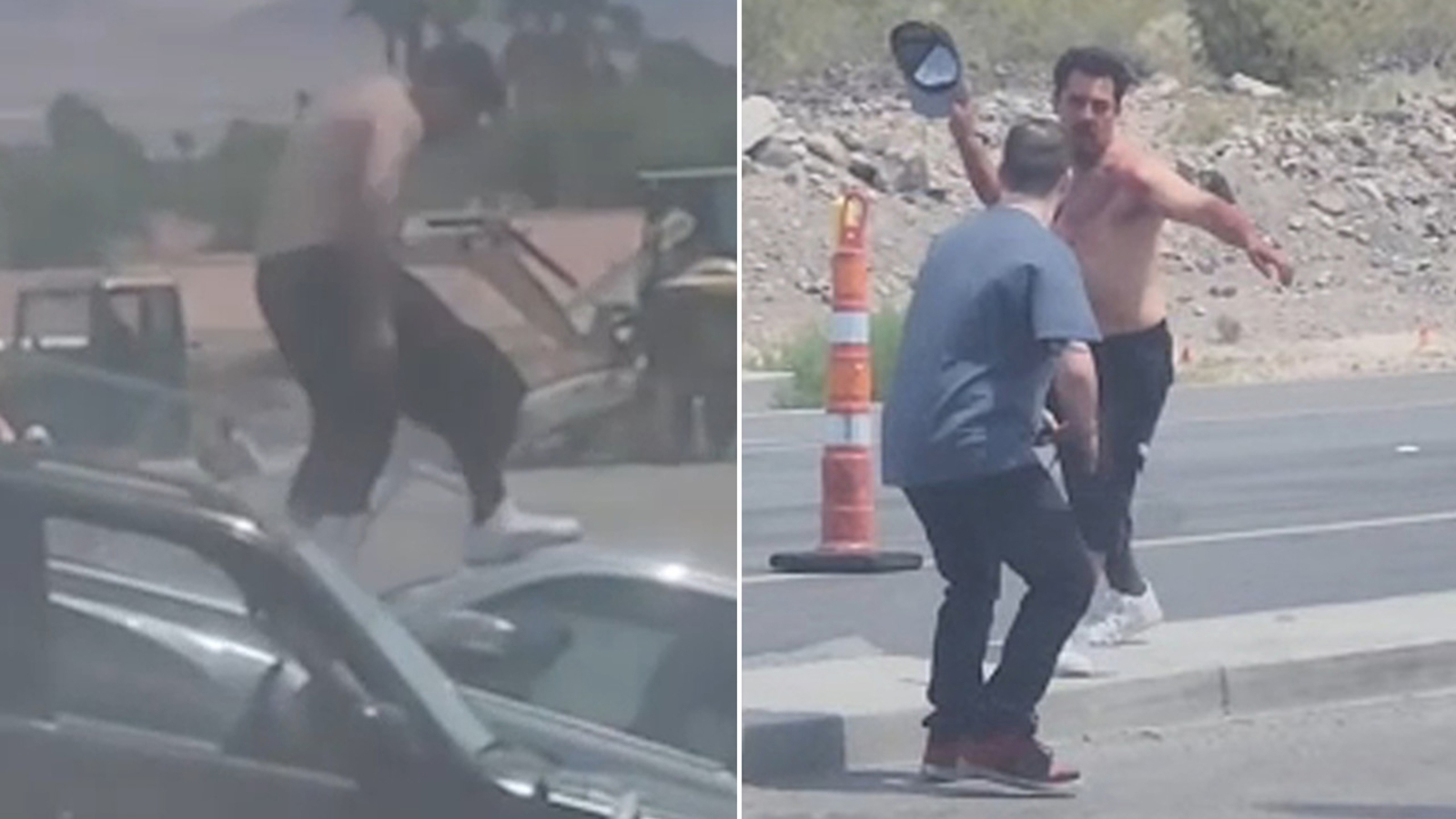 Video shows man stomping on pickup truck in wild road rage incident ...