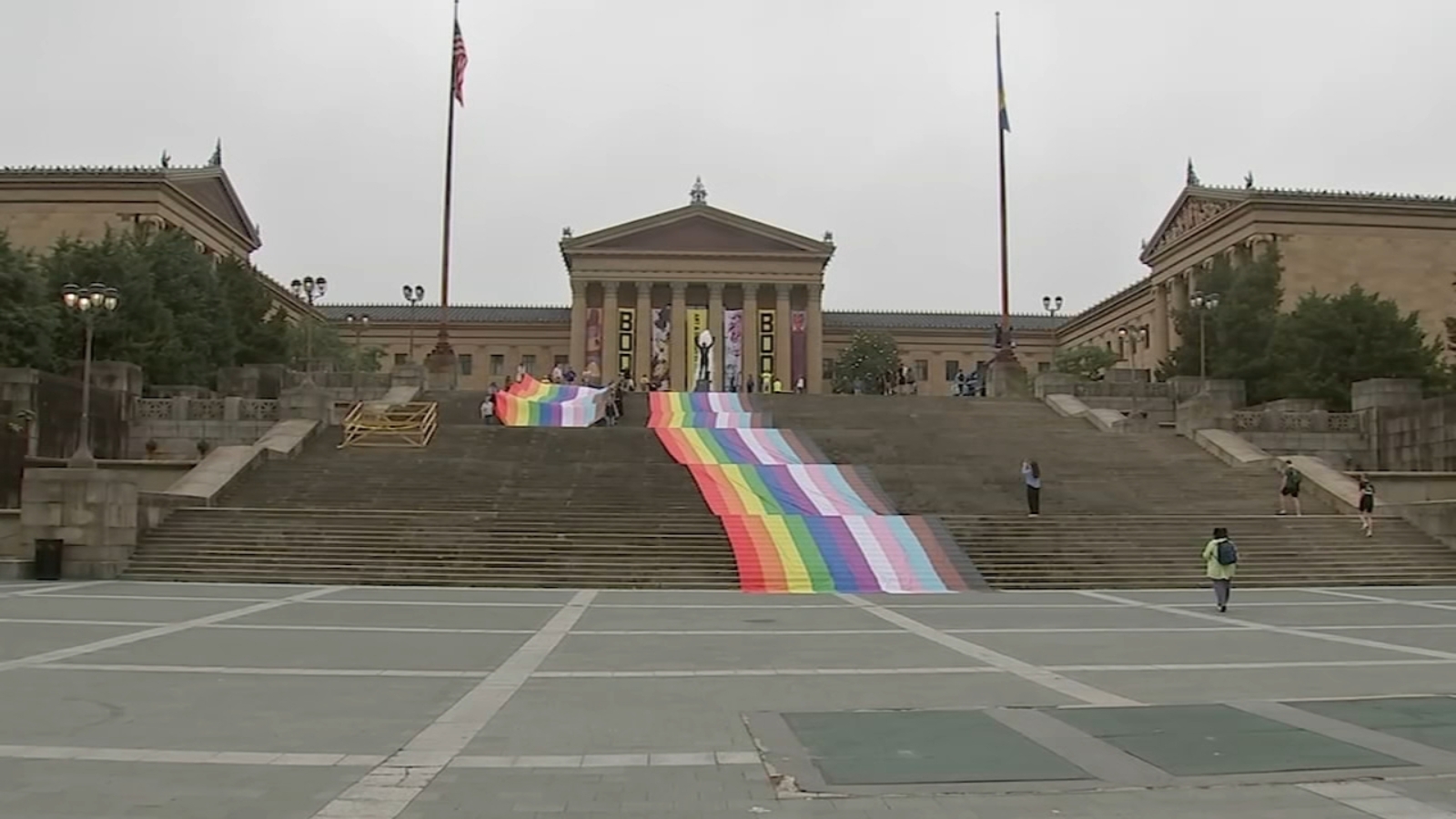 Record-breaking flag kicks off Pride festivities in Philadelphia - 6abc ...