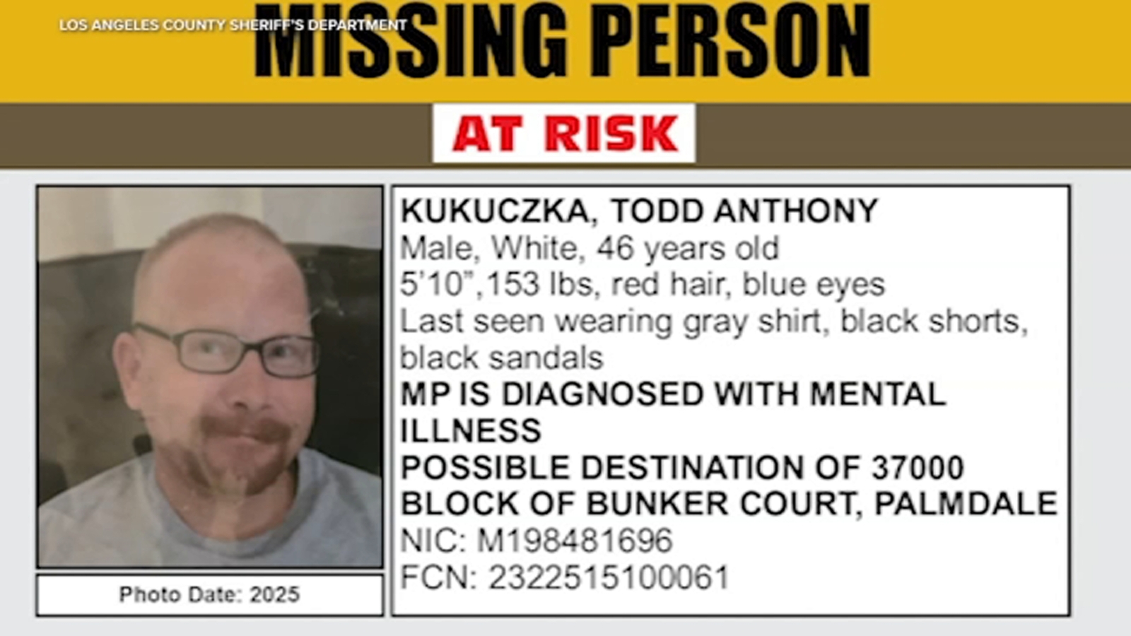 Todd Anthony Kukuczka missing: Deputies searching for missing 46-year ...