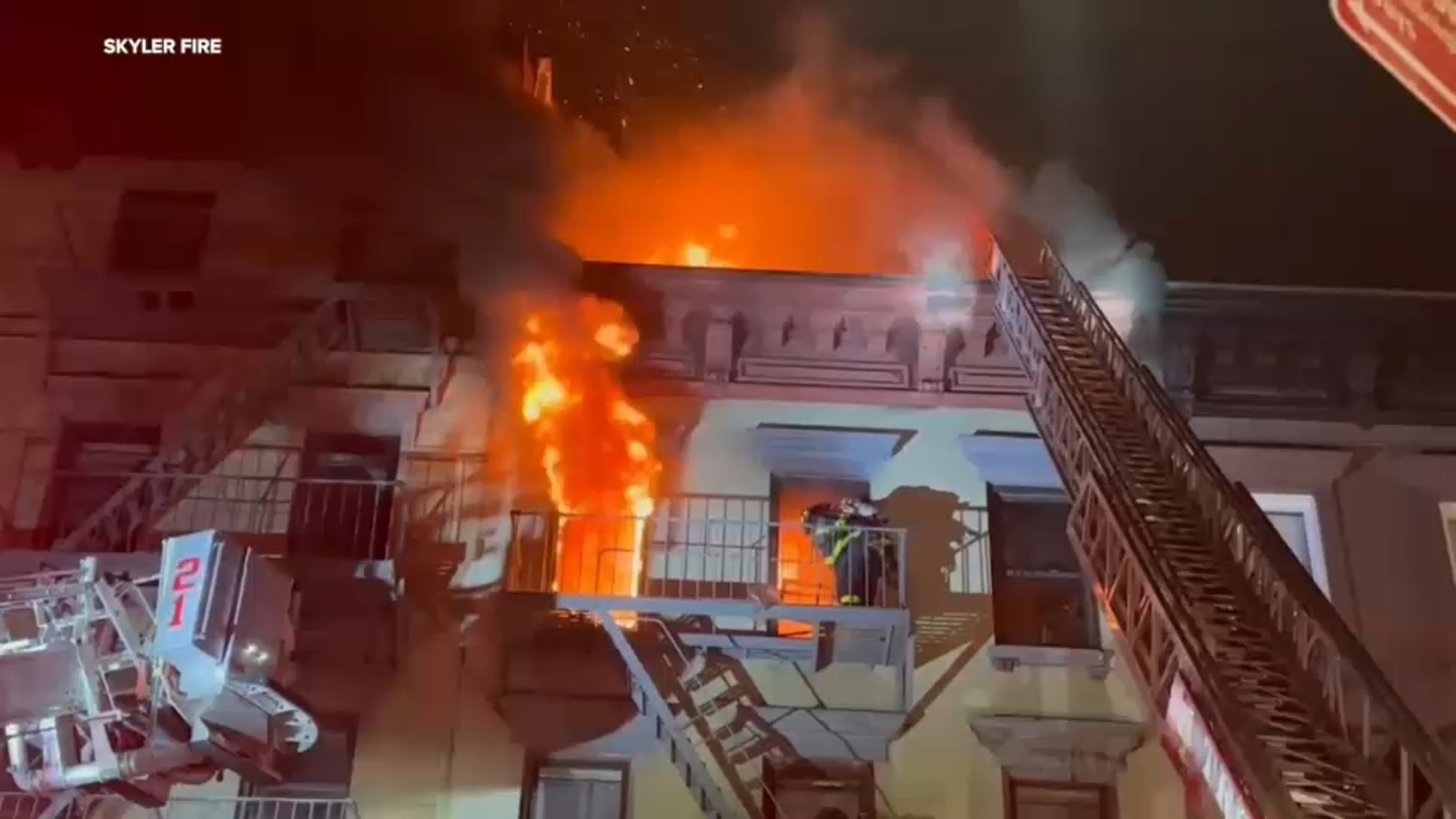 Hell's Kitchen apartment fire: 2 people hurt, including firefighter, after flames rip through ...