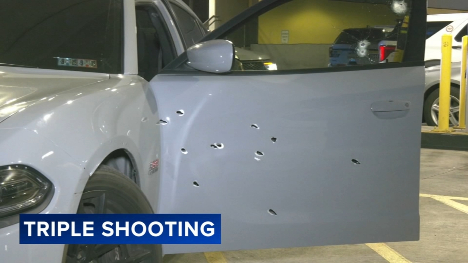 Car riddled with bullets after triple shooting in Philadelphia's ...