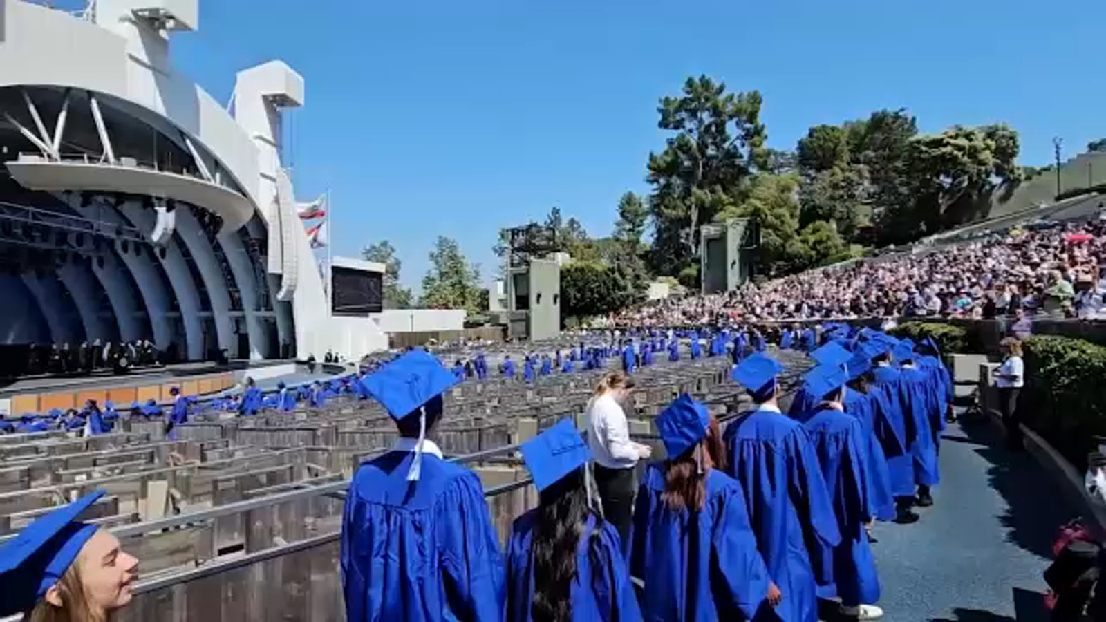 Palisades Charter High School seniors graduate at iconic Hollywood Bowl ...