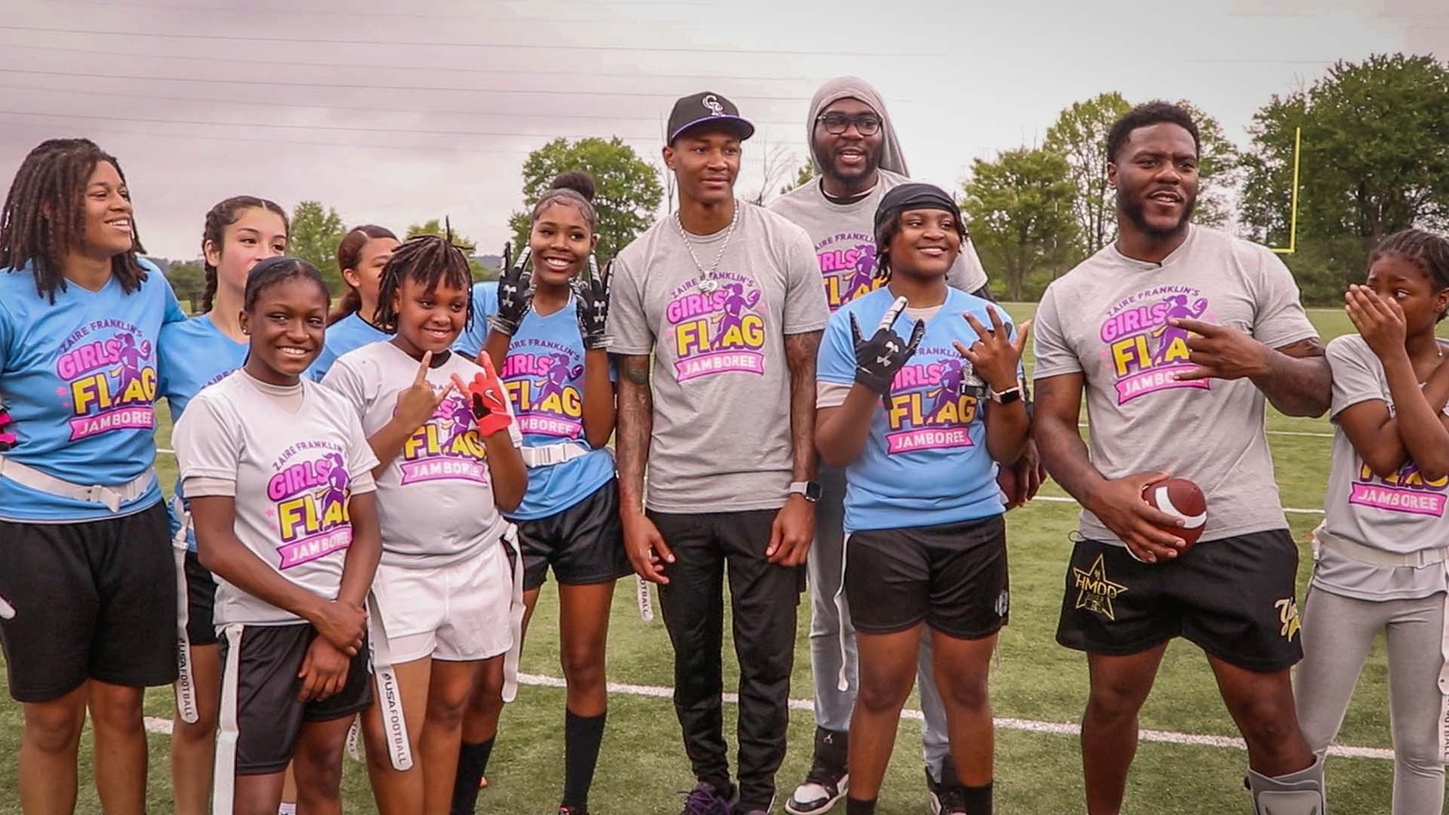 NFL linebacker hosts 'Girls Flag Football Jamboree' at alma mater ...
