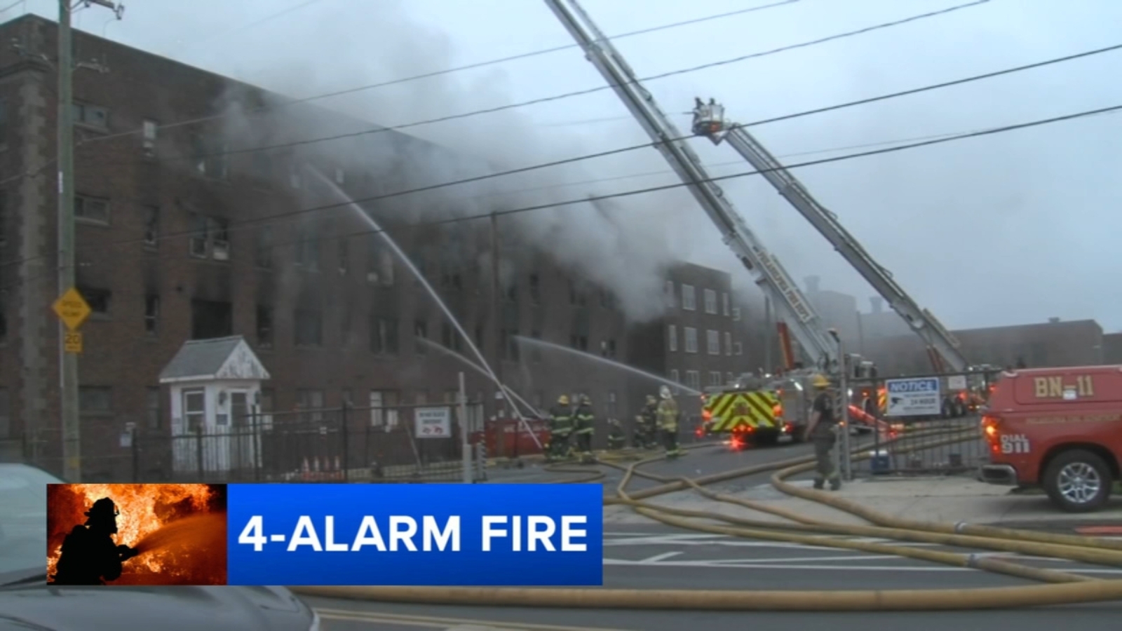 Firefighters battle a 4-alarm fire in West Philadelphia - 6abc Philadelphia