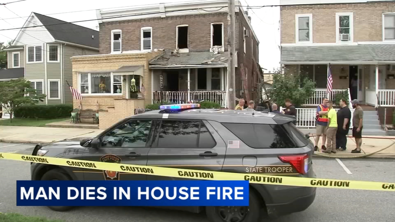 House fire in Marcus Hook, Delaware County leaves one man dead - 6abc ...
