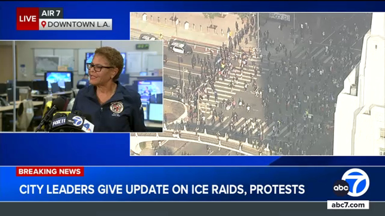 Angelenos are living in 'fear and terror' amid ICE raids, LA mayor says - ABC7 Los Angeles