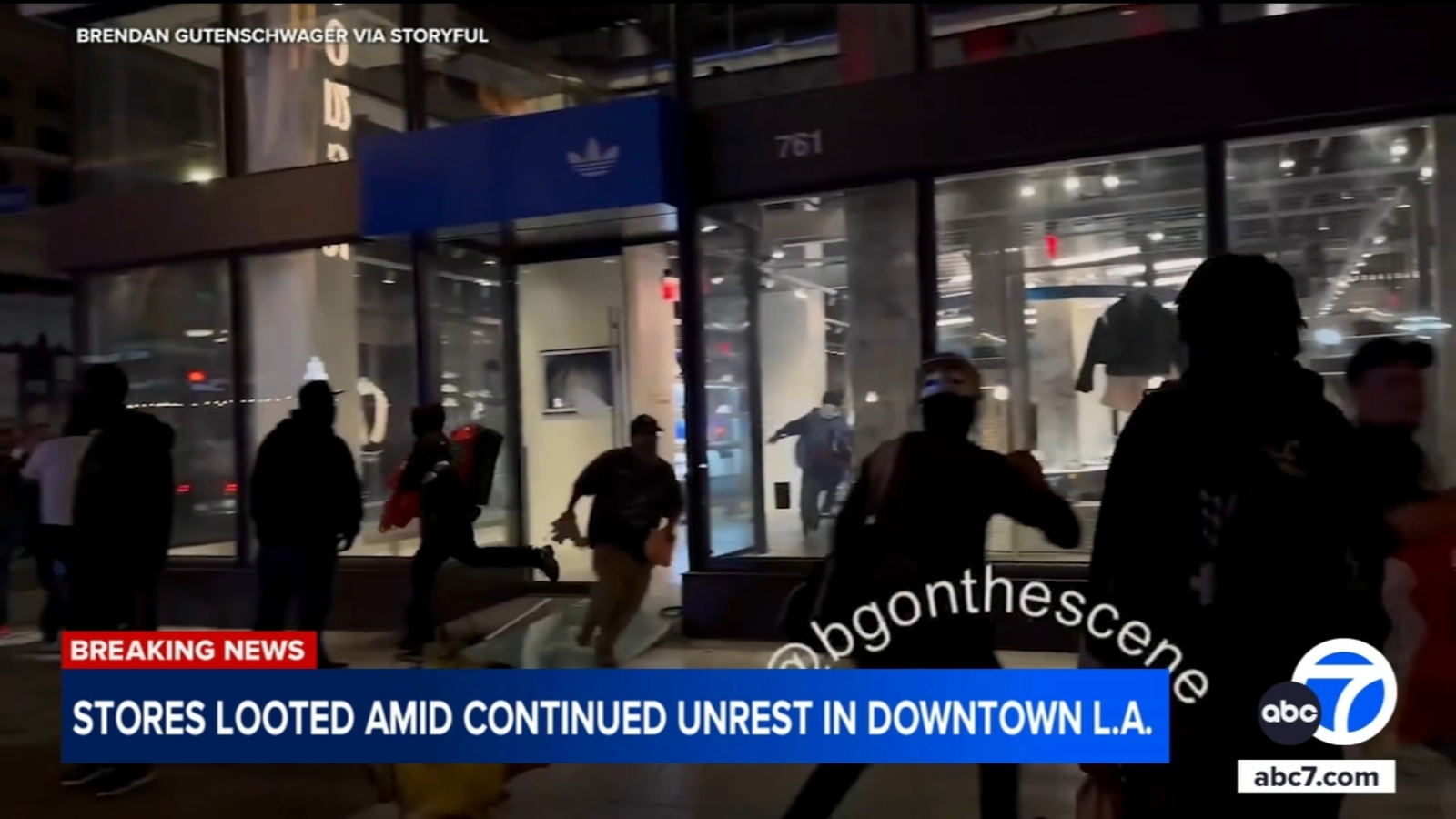 Stores looted amid continued unrest in downtown LA - ABC7 Los Angeles