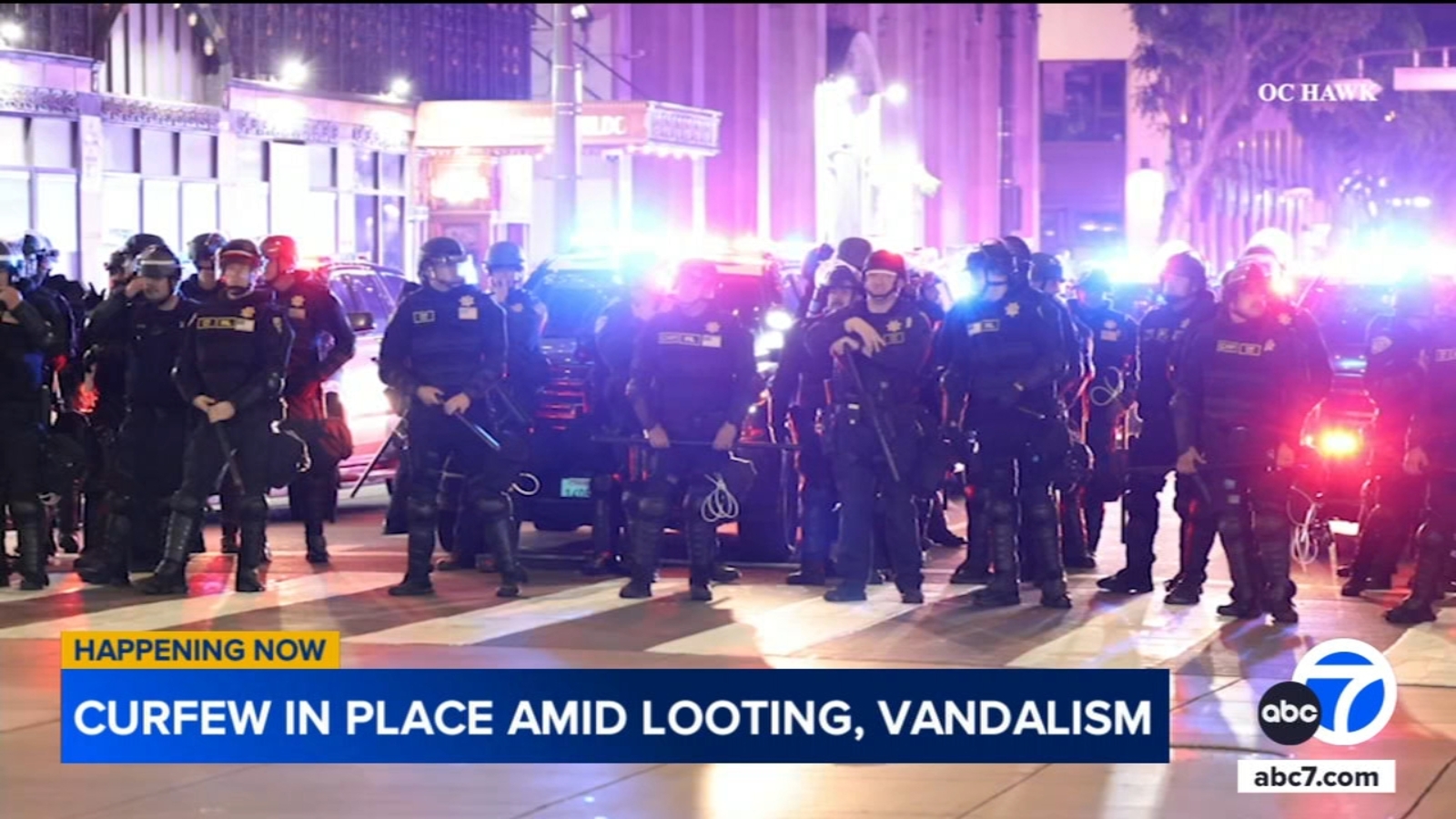 First night of downtown LA curfew ends with arrests - ABC7 Los Angeles