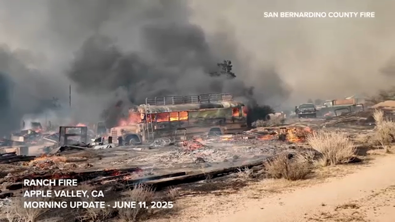 Ranch Fire updates: Massive Apple Valley brush fire 50% contained ...