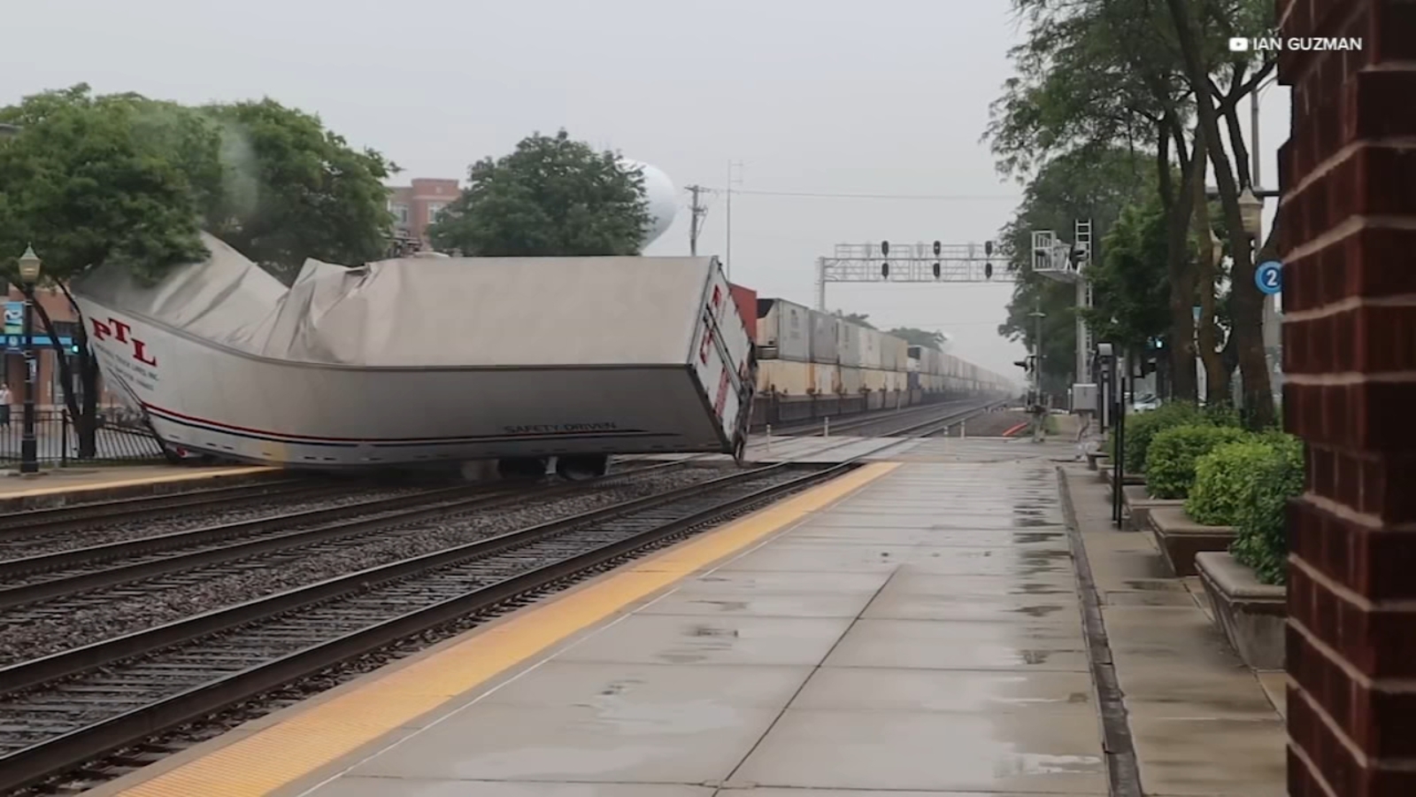 Metra BNSF line service disrupted from Westmont to Berwyn after freight train strikes semi in La ...