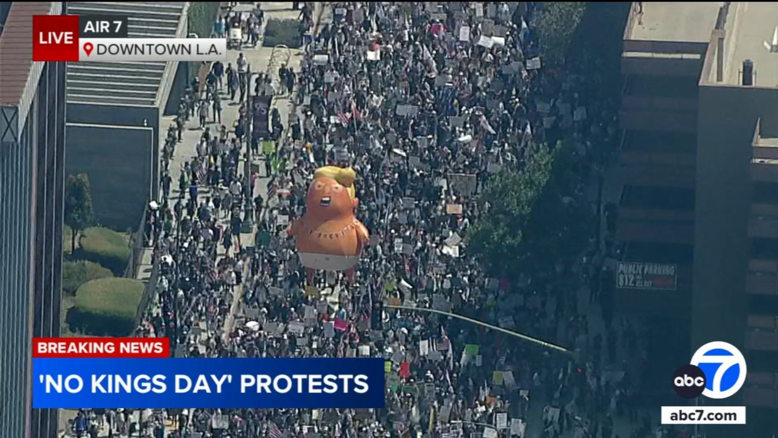 Thousands turn out for 'No Kings Day' protest in downtown LA - ABC7 Los ...