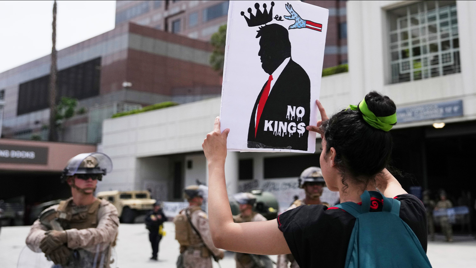 LA protesters chant 'shame' at Marines after peaceful protests - 6abc ...