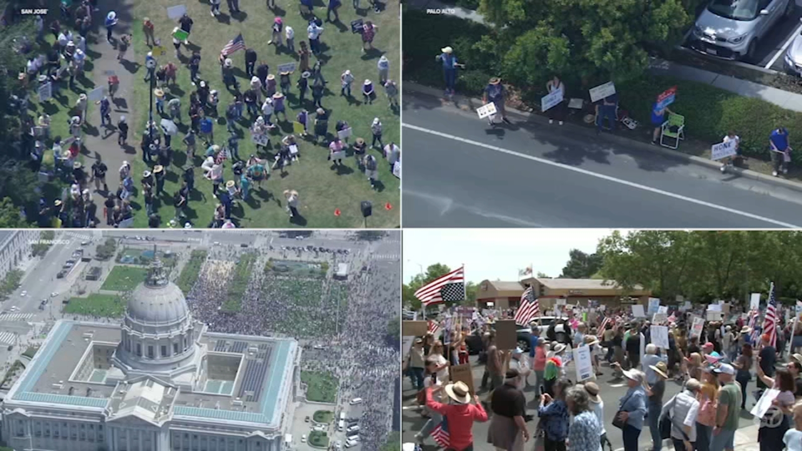 'No Kings Day' Protest live updates: Tens of thousands rally across San ...