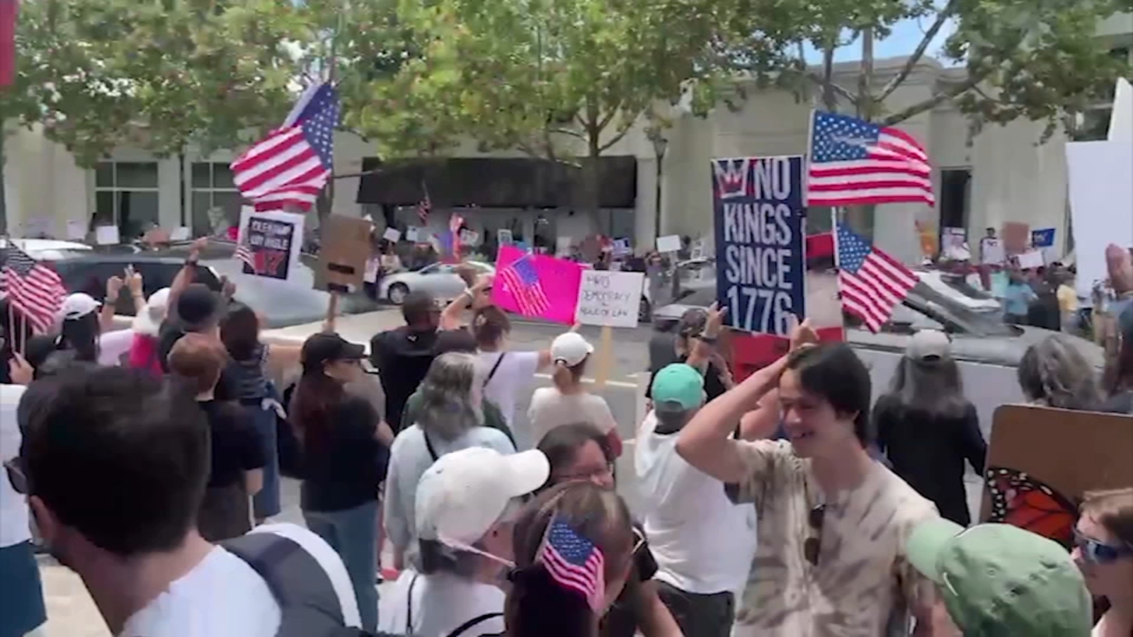 Hundreds rally in Walnut Creek, Pleasant Hill for national 'No Kings ...
