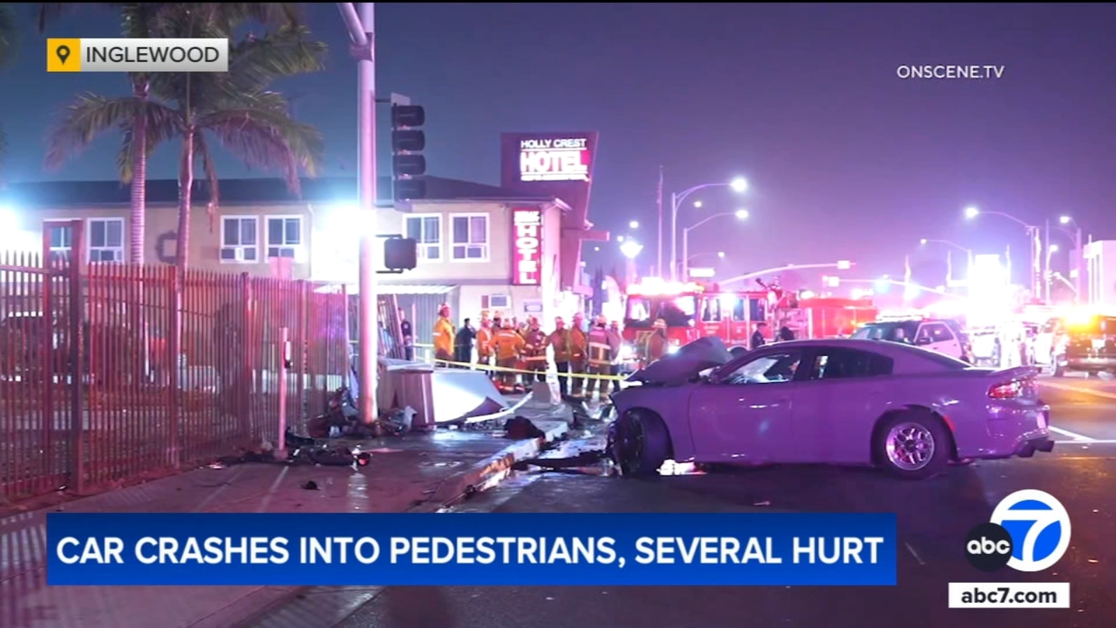 At least 6 injured after car crashes into group of pedestrians in ...