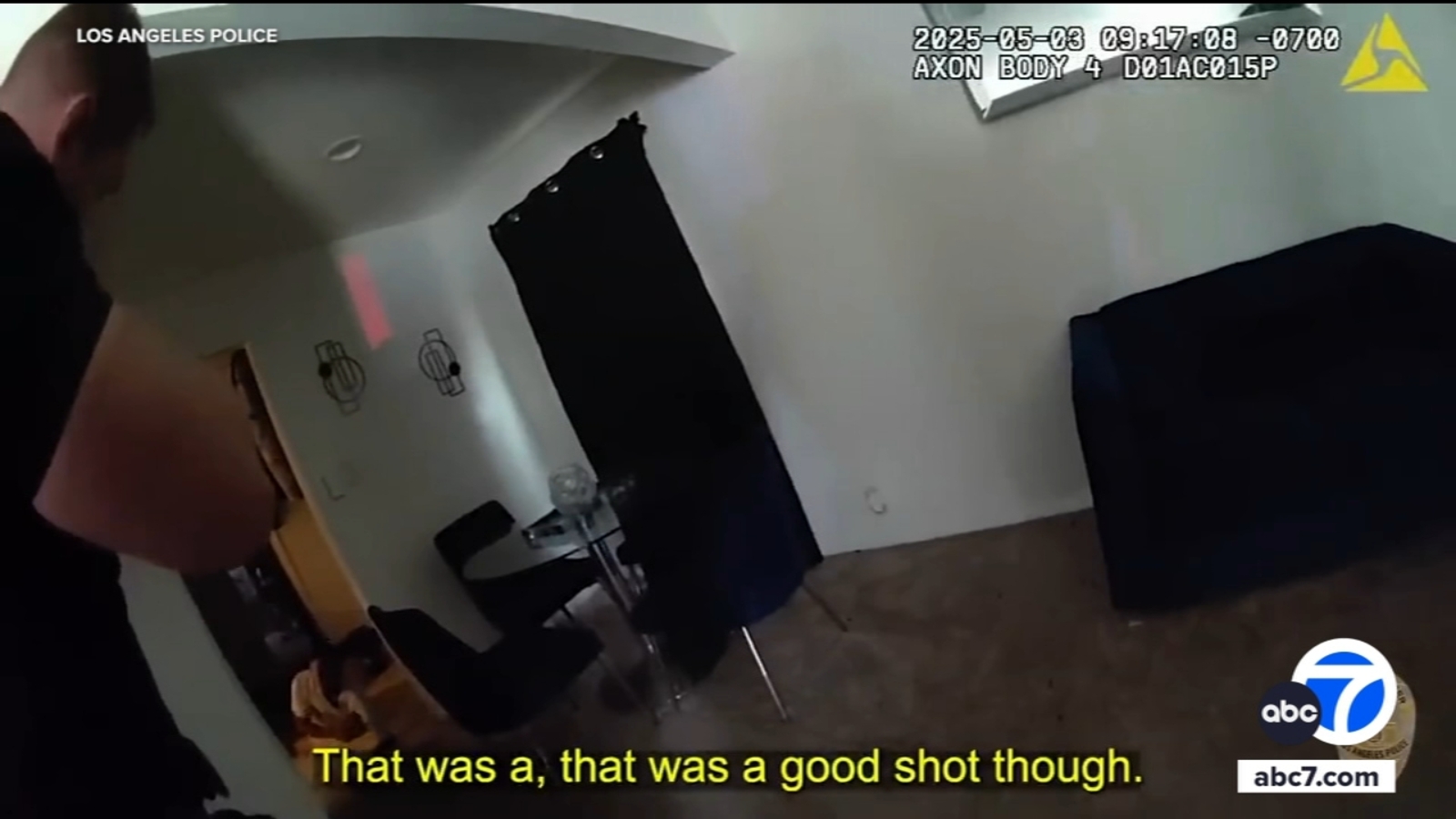 Suspect tells officer 'good shot' after dramatic police shooting caught ...