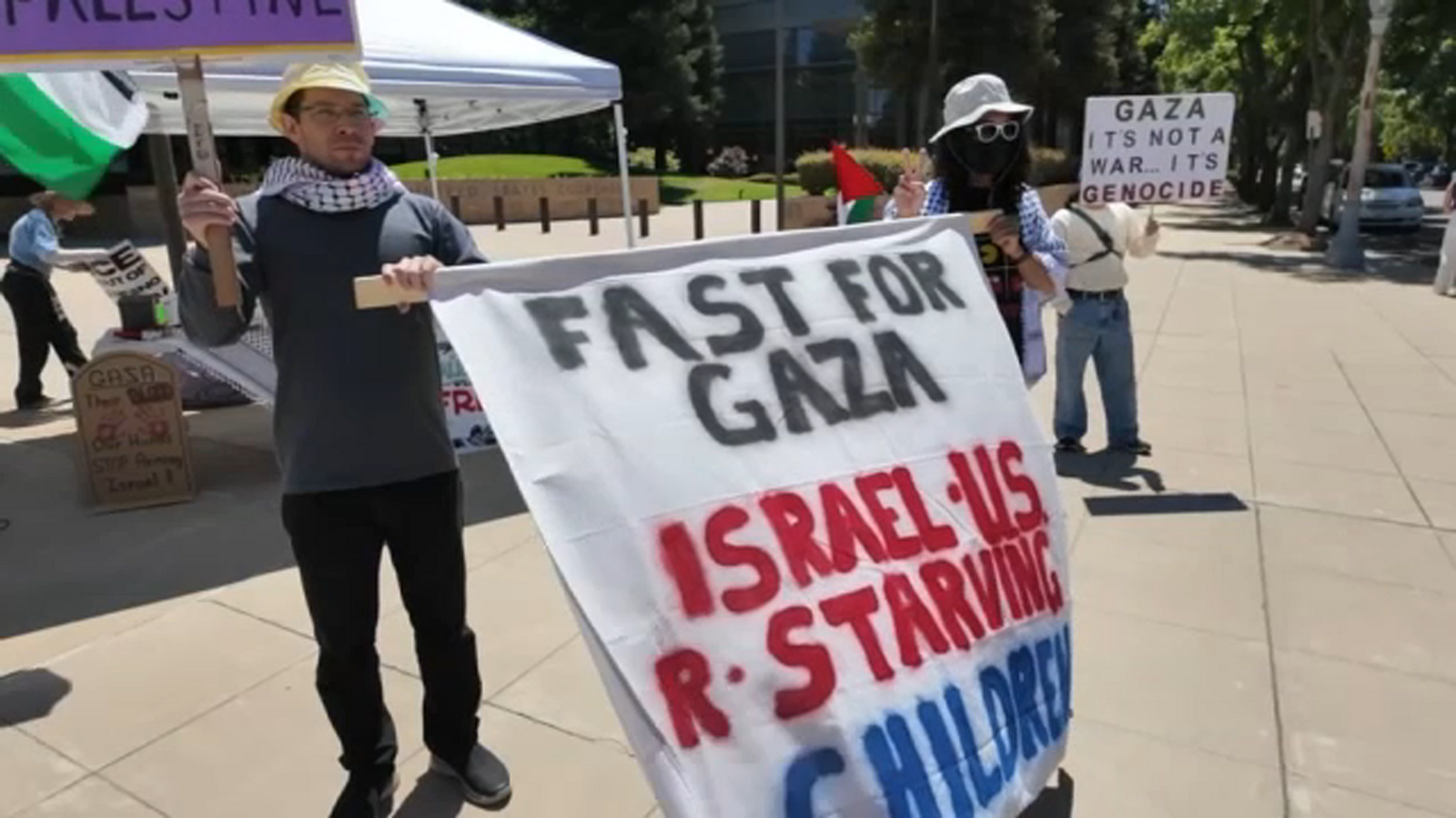 Protestors gather in downtown Fresno over conflict between Israel and ...