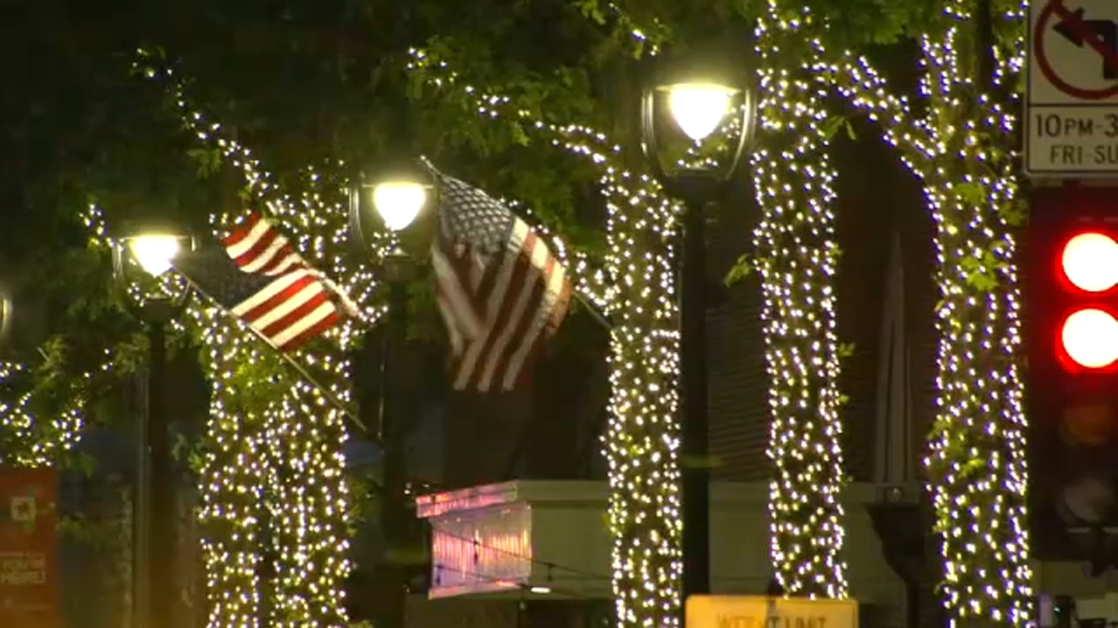 North Carolina's Main Street Lights; 88 trees shine brightly as part of ...