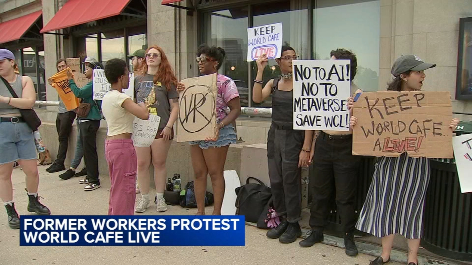Former workers protest World Cafe Live concert venue in Philadelphia ...