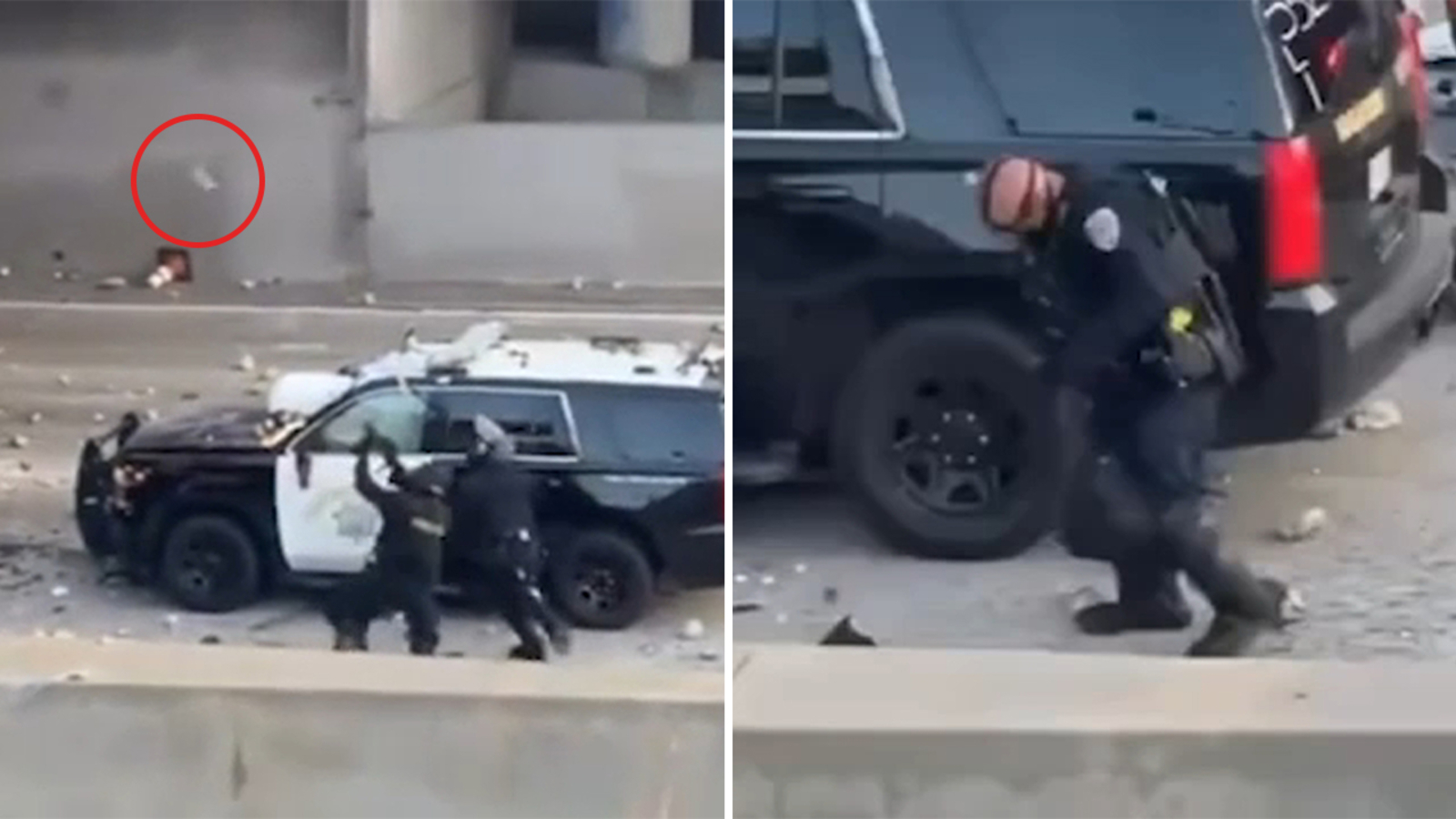 2 juveniles arrested for allegedly throwing rocks at CHP officers ...