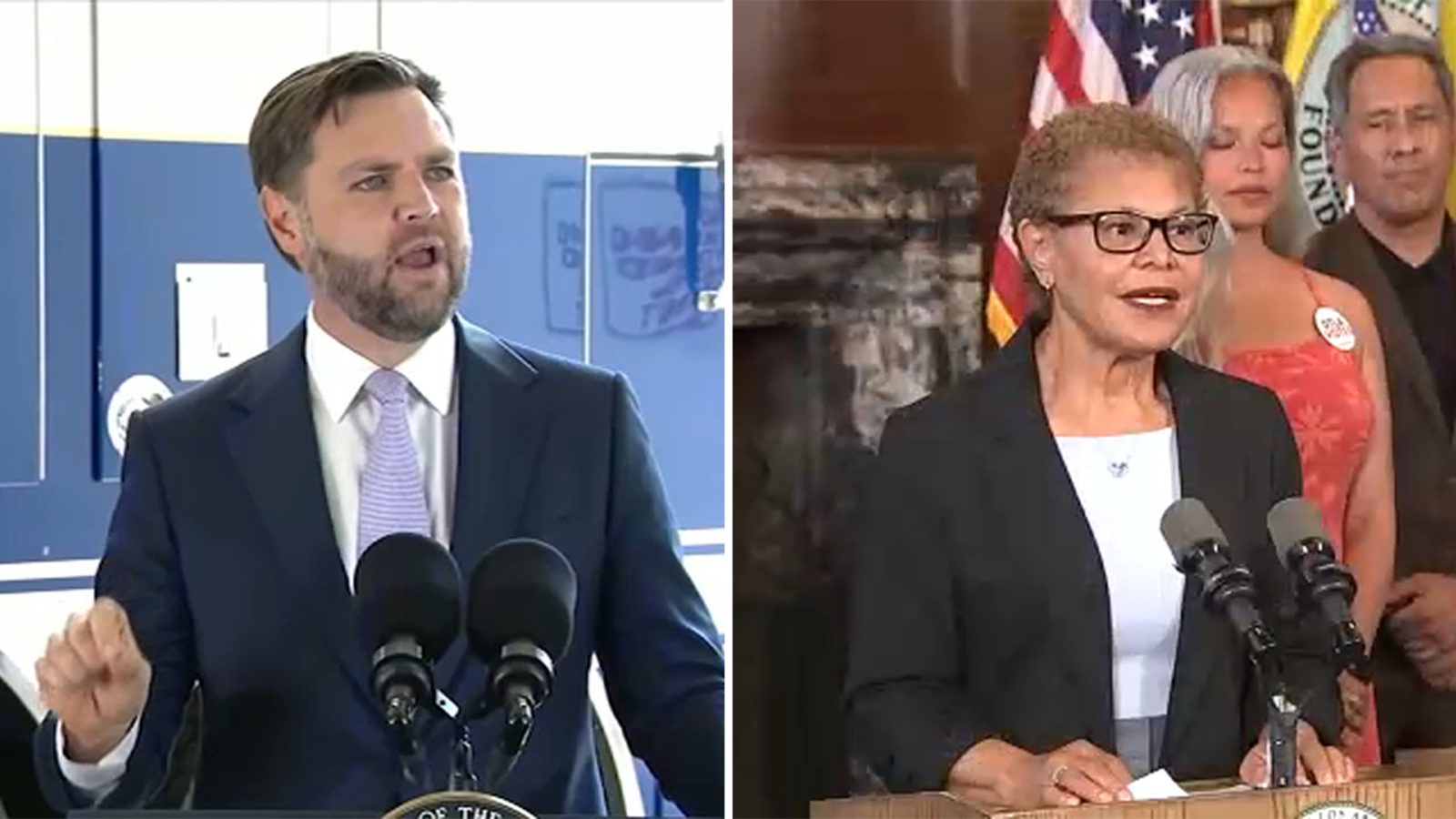 Mayor Bass fires back at Vice President JD Vance after he blames ...