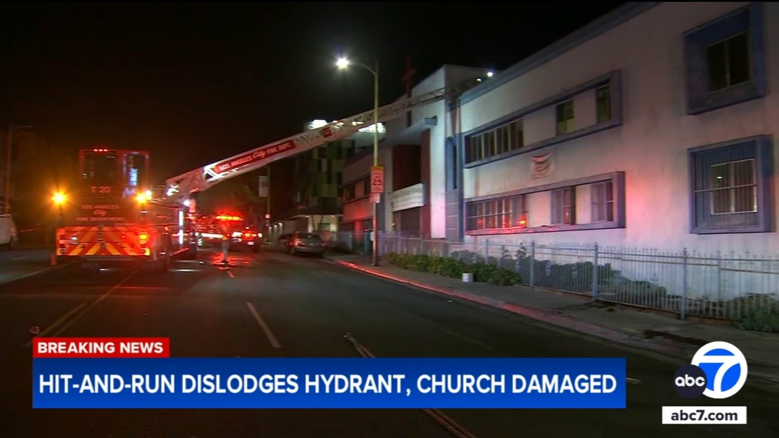 Hydrant toppled, church damaged by flooding in Westlake hit-and-run ...
