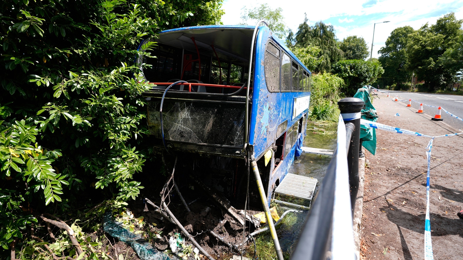 Double-decker bus carrying students plunges into English river in ...