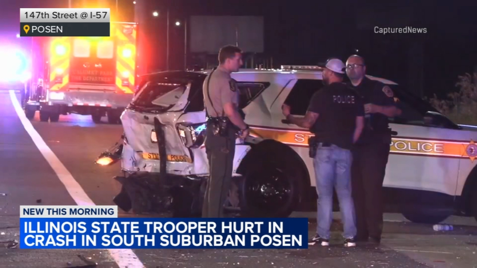 Illinois State Police trooper among 2 injured in squad car crash on ...