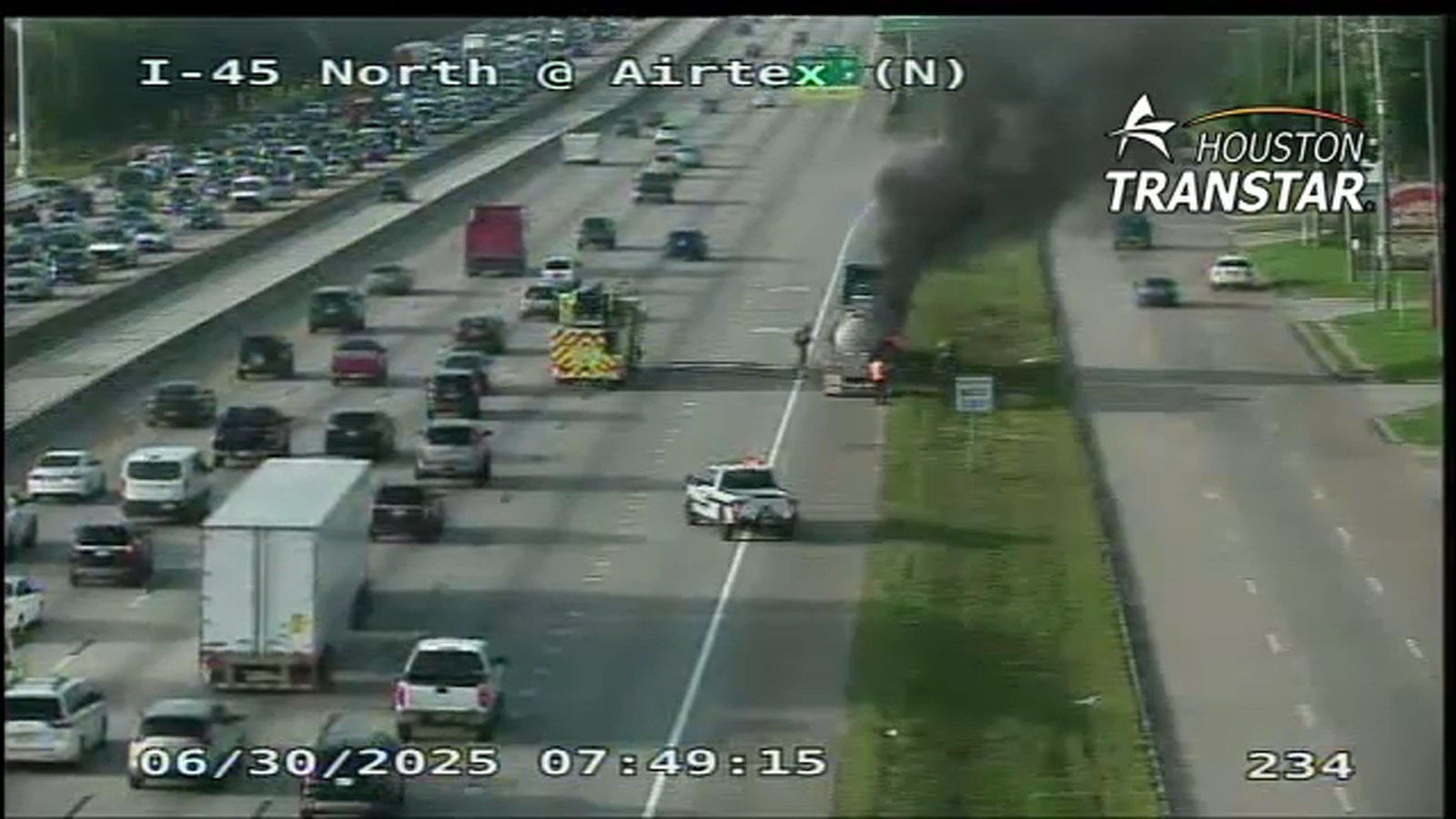 Houston traffic: Southbound lanes reopen on the North Freeway after ...